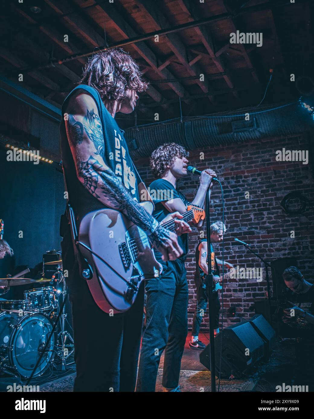 Punk-rock UK band Bad Nerves headlining with lead singer Bobby Nerves ...