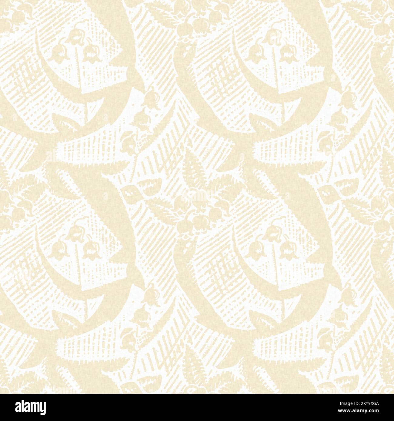 Modern white on cream lace effect wedding background texture. Soft ...
