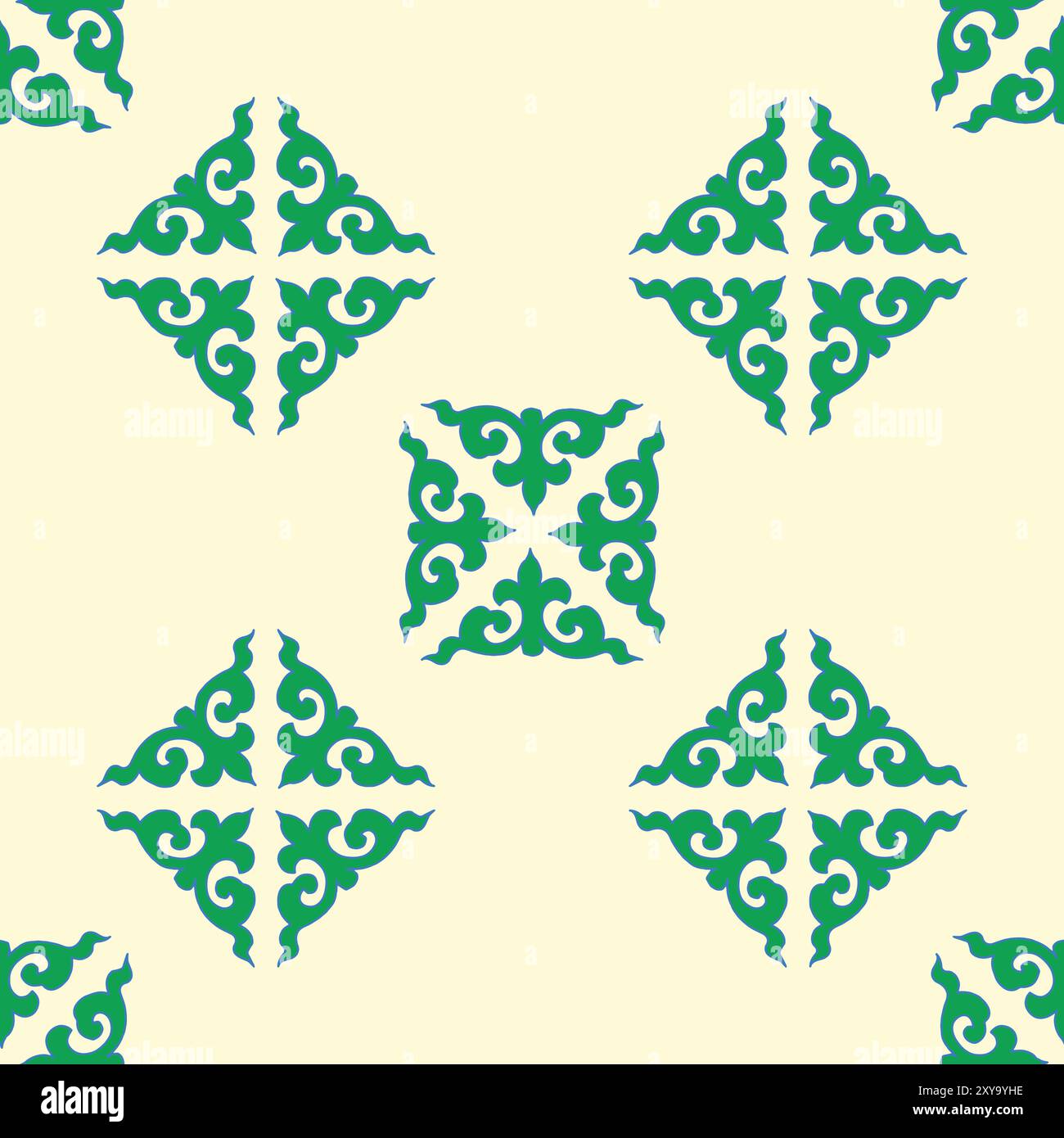 Real Tatar seamless pattern. Islamic floral geometry. Culture of the ...