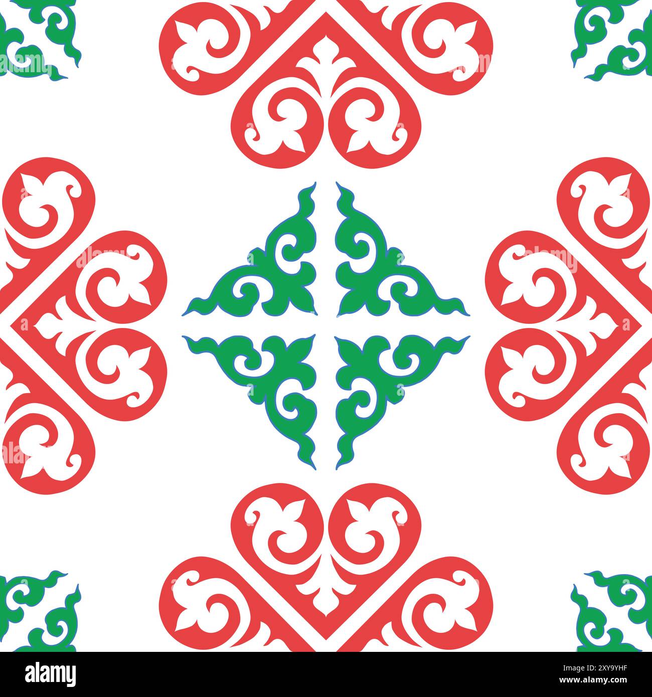 Real Tatar seamless pattern. Islamic floral geometry. Culture of the ...