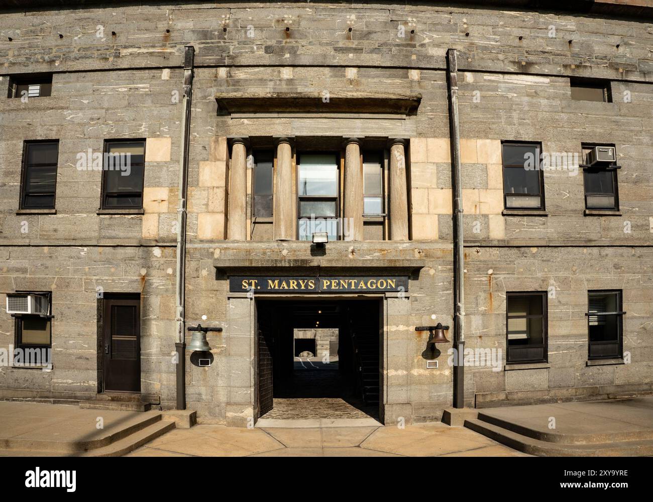 Bronx, NY - US - Aug 24, 2024 St Mary’s Pentagon, one sally port of ...