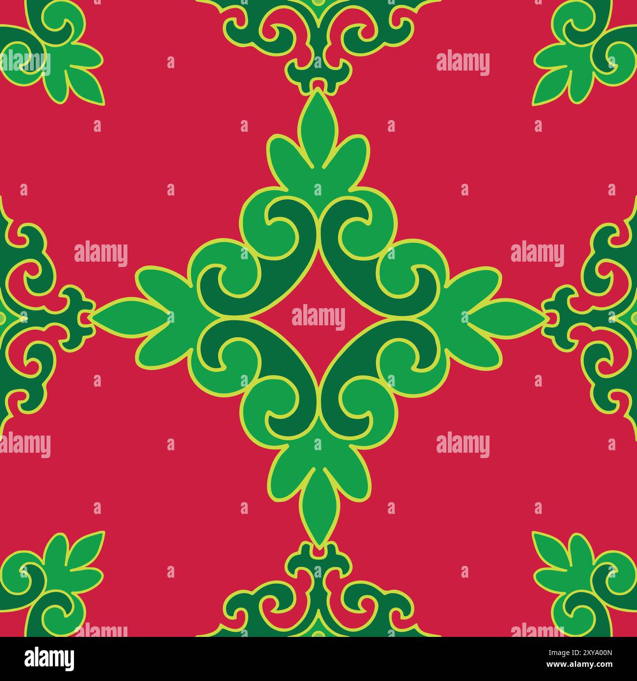Real Tatar seamless pattern. Islamic floral geometry. Culture of the ...