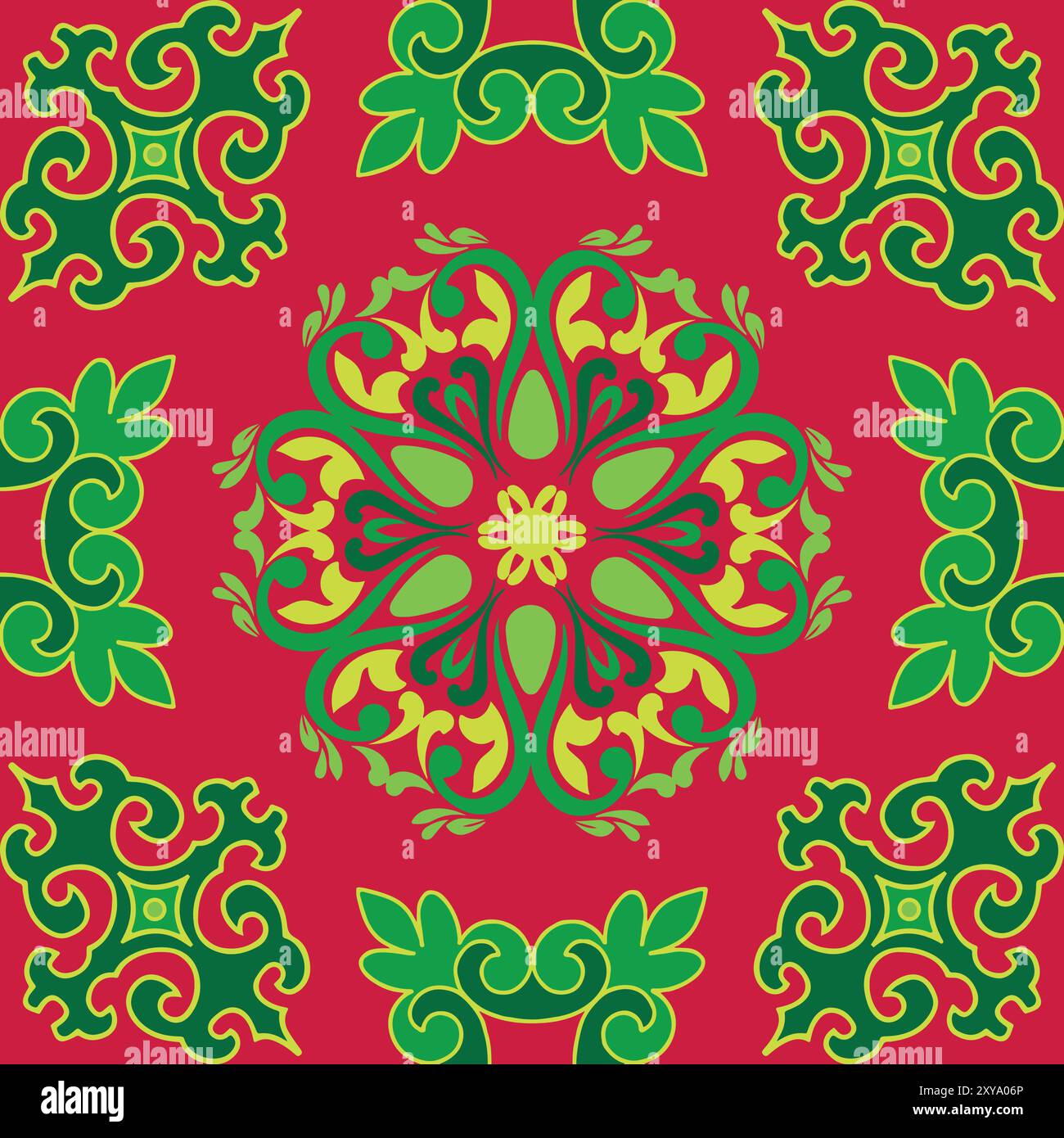 Real Tatar seamless pattern. Islamic floral geometry. Culture of the ...