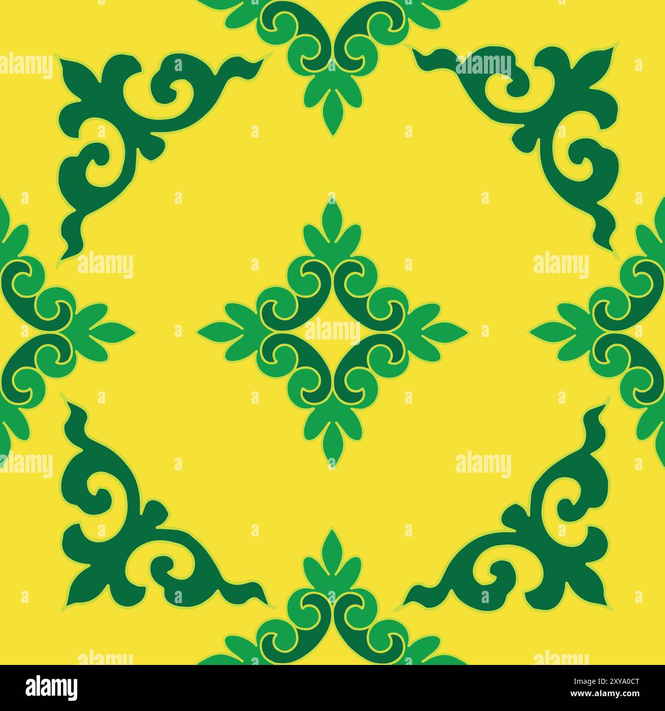 Real Tatar seamless pattern. Islamic floral geometry. Culture of the ...