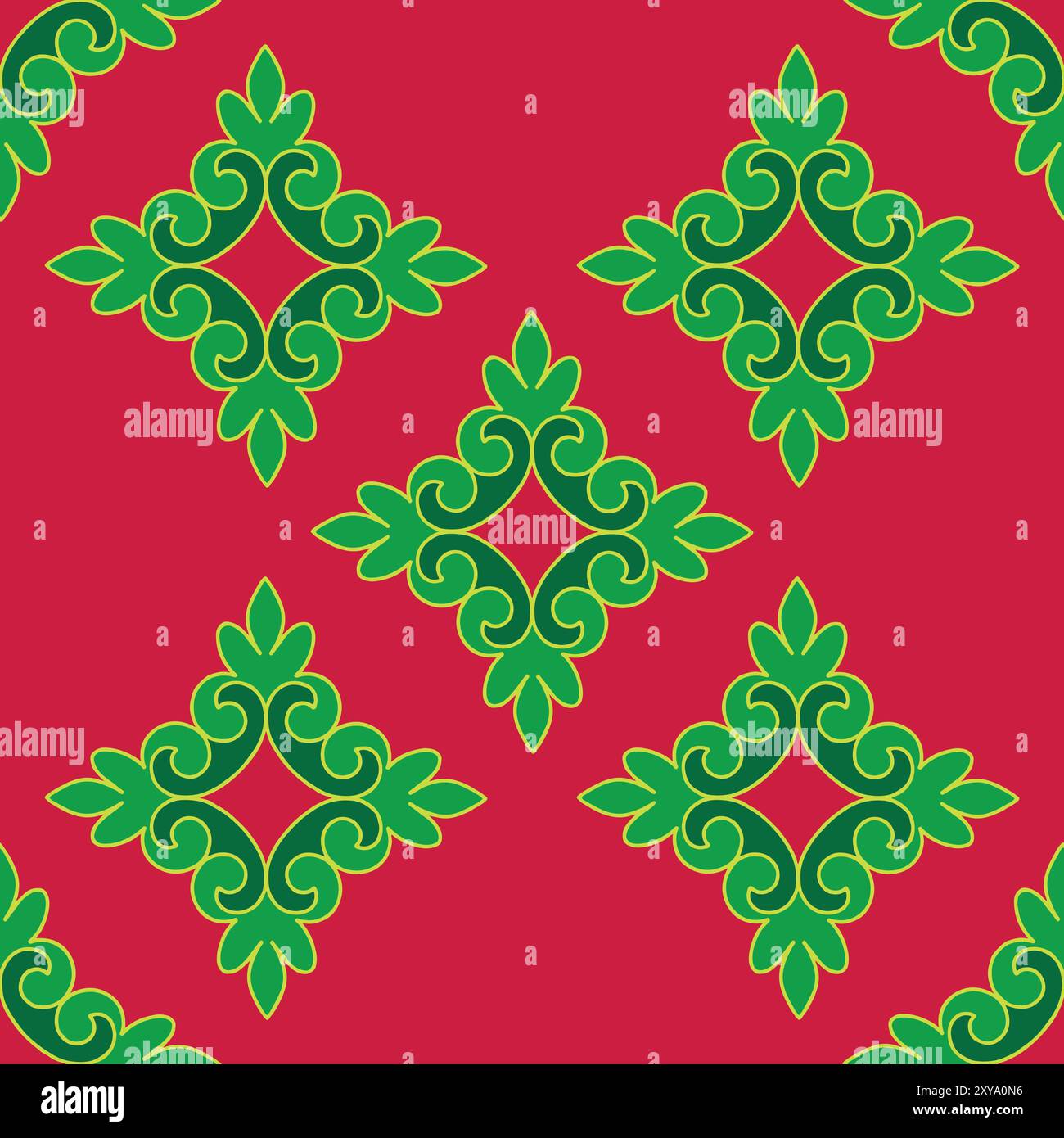 Real Tatar seamless pattern. Islamic floral geometry. Culture of the ...