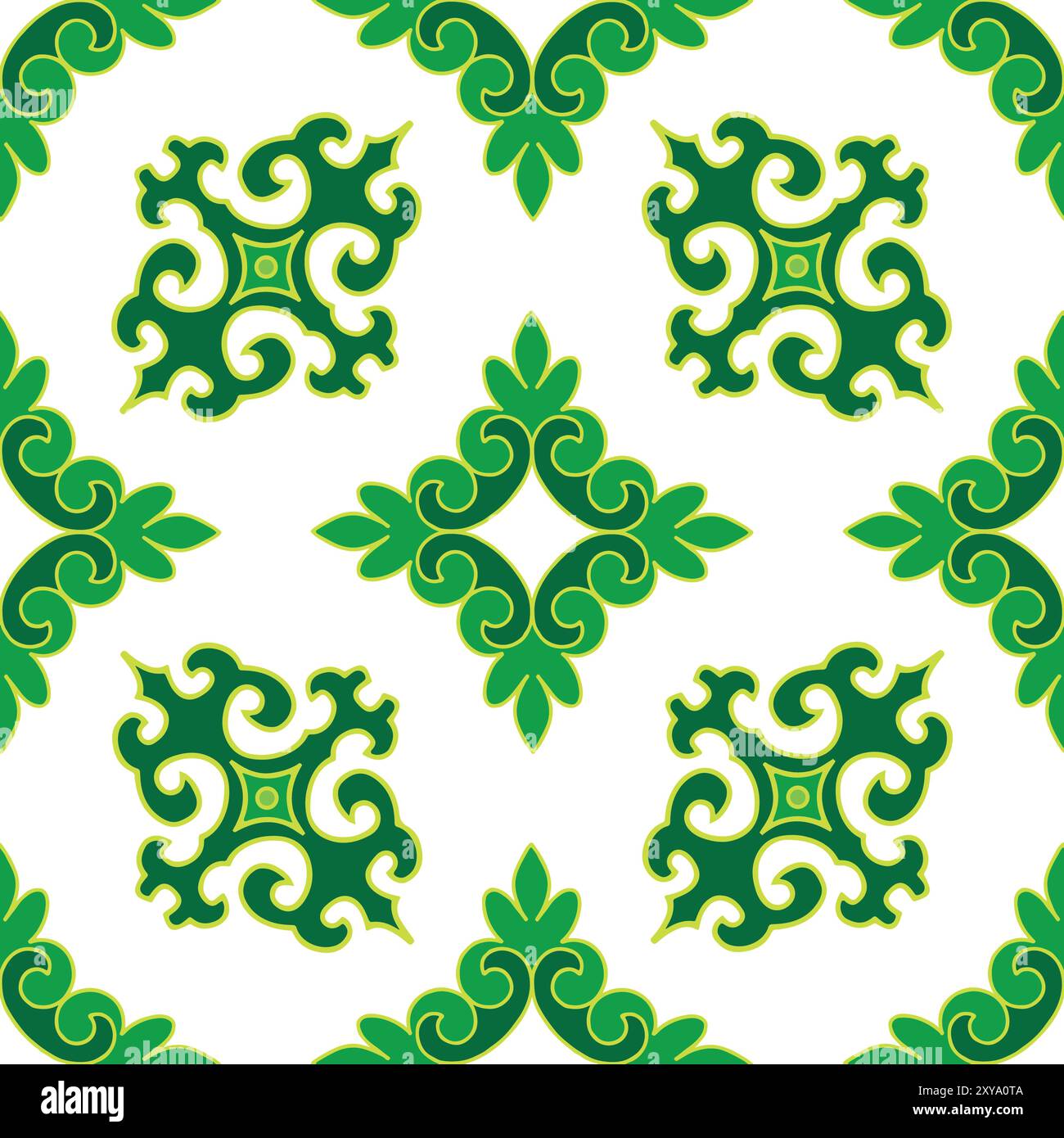 Real Tatar seamless pattern. Islamic floral geometry. Culture of the ...