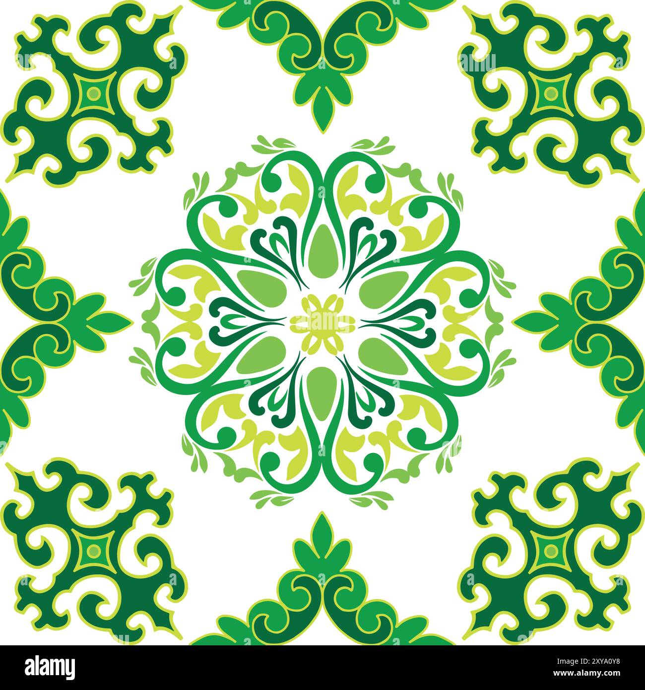 Real Tatar seamless pattern. Islamic floral geometry. Culture of the ...