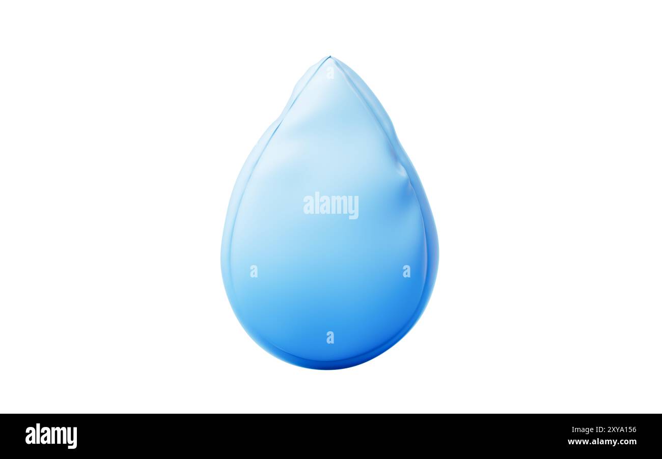 Inflatable soft water drop balloon, 3d rendering. 3D illustration Stock ...