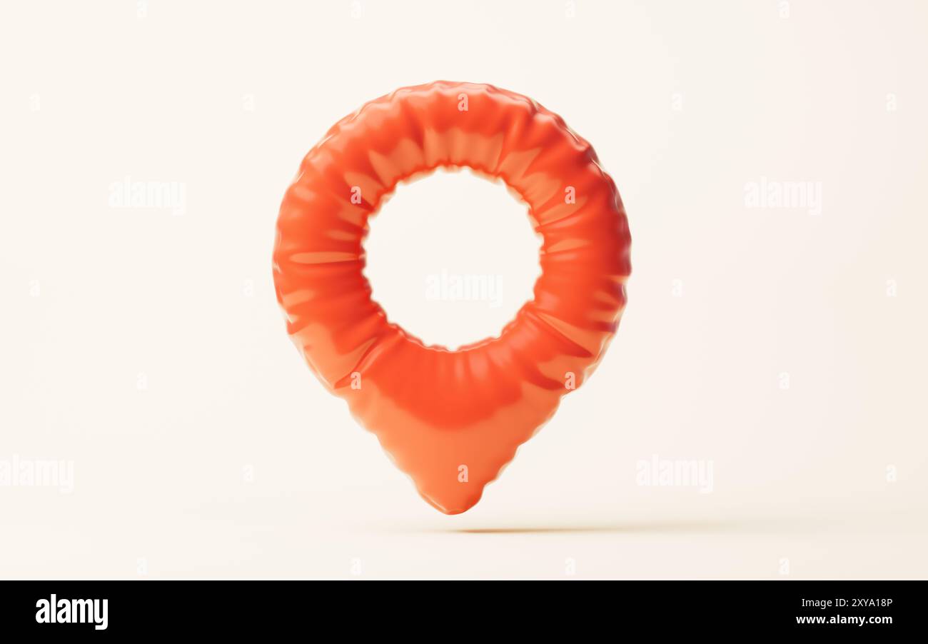 Inflatable soft position locator balloon, 3d rendering. 3D illustration ...