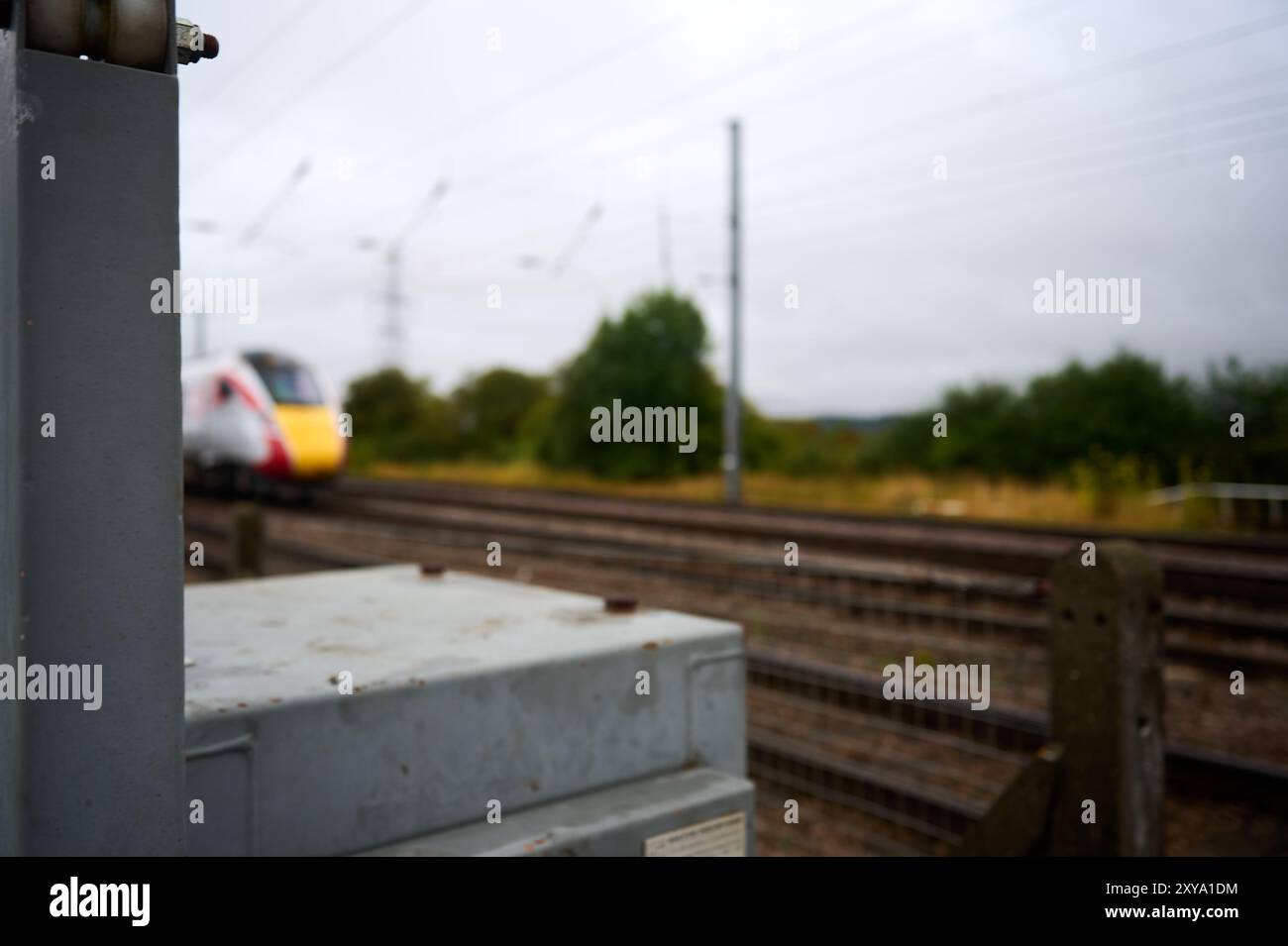 Bedfordshire UK - 24 aug 2024 : blurred image of single passing high ...