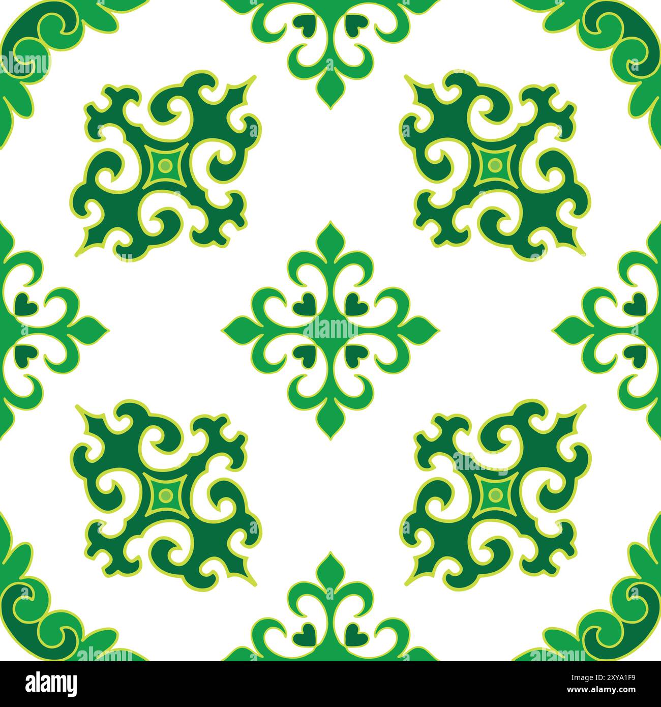 Tatar seamless pattern. Islamic tulip, floral geometry. Culture of the ...