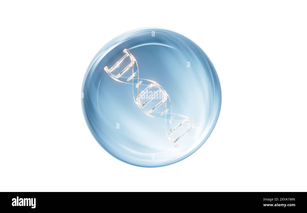 DNA with biological concept, 3d rendering. 3D illustration Stock Photo ...