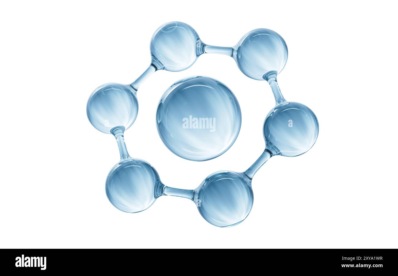 Transparent biological molecule, 3d rendering. 3D illustration Stock ...