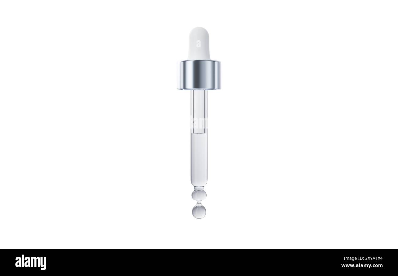 Cosmetics liquid dropper with skin care concept, 3d rendering. 3D ...