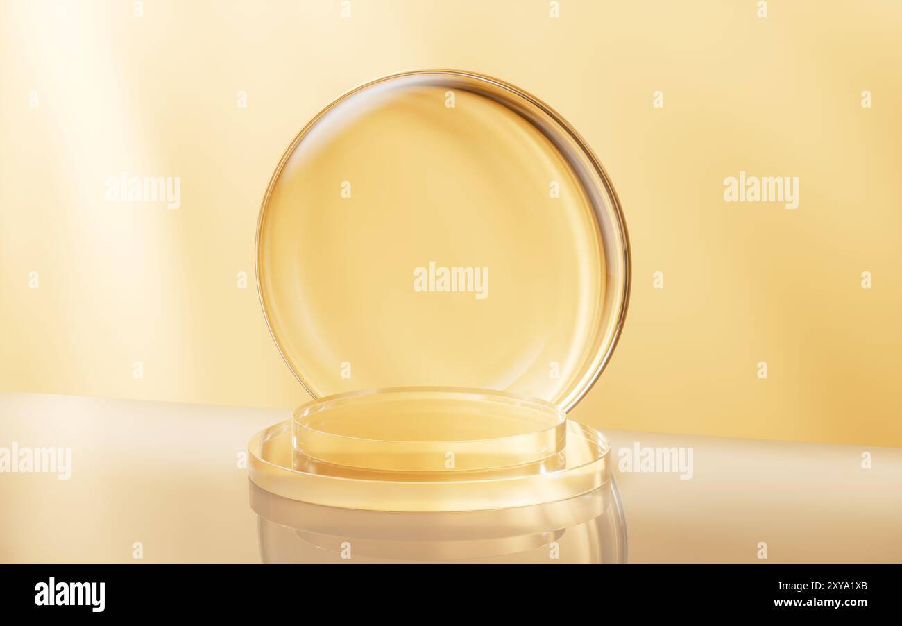 Transparent glass stage background, 3d rendering. 3D illustration Stock ...
