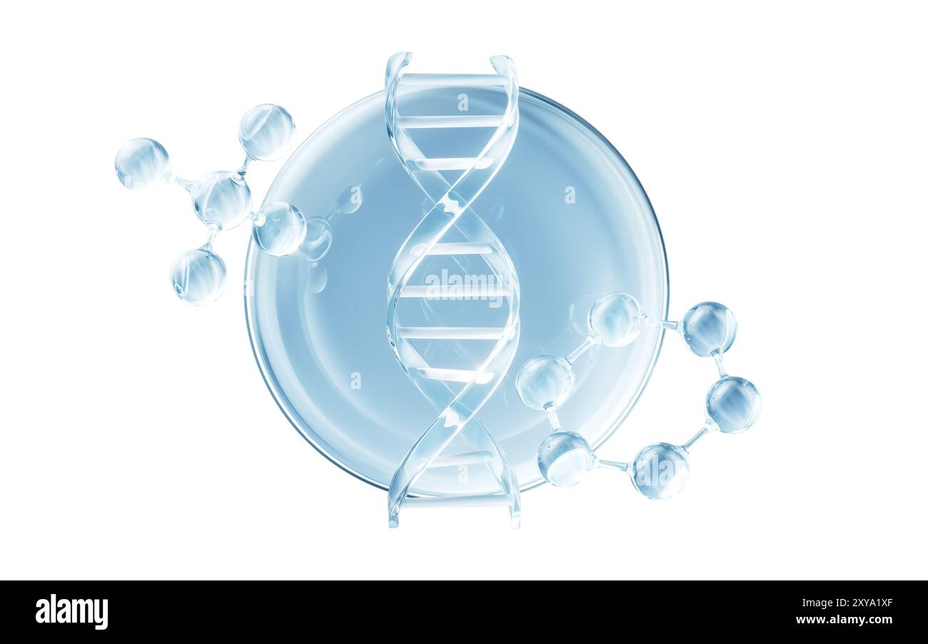 DNA with biological concept, 3d rendering. 3D illustration Stock Photo ...