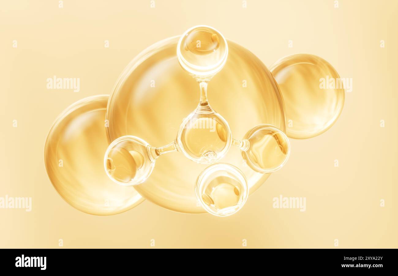 Biological golden molecule bubble hi-res stock photography and images ...