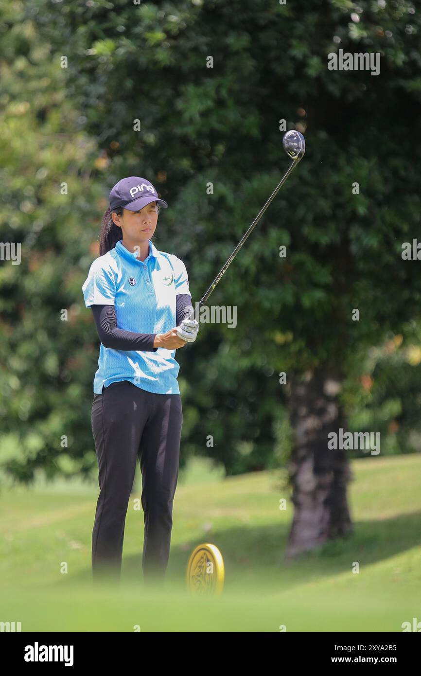 Kuala Lumpur, Malaysia. 28th Aug, 2024. Jocelyn Chee Yi Min lines a ...