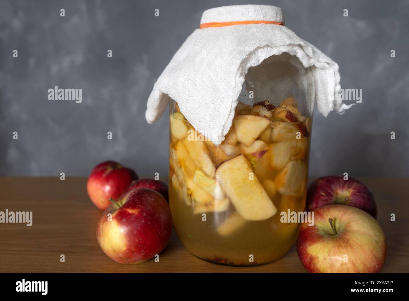 Apple cider vinegar. Creating apple vinegar, super healthy vinegar made ...