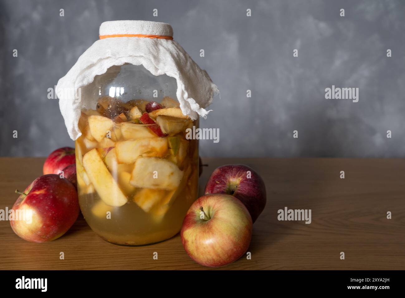 Apple cider vinegar. Creating apple vinegar, super healthy vinegar made ...