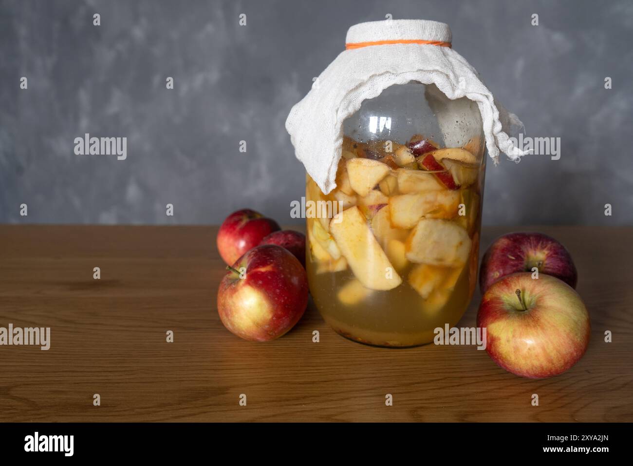 Apple cider vinegar. Creating apple vinegar, super healthy vinegar made ...