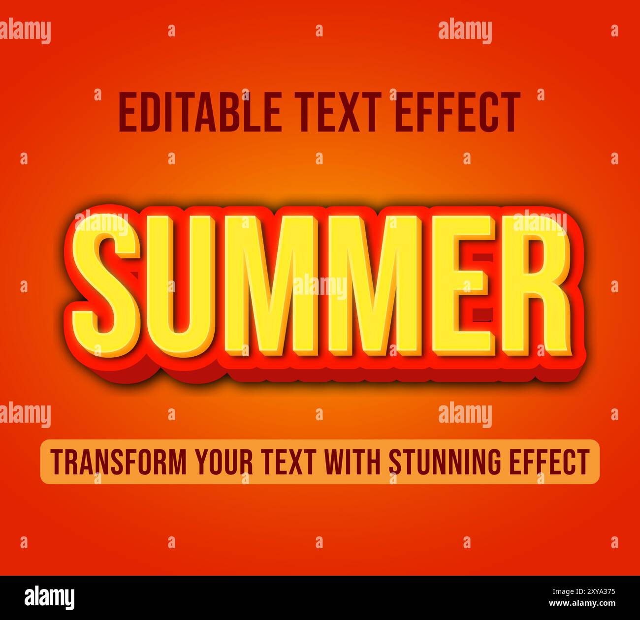 Editable text effects with Summer 3d theme, Customizable and Ready to ...