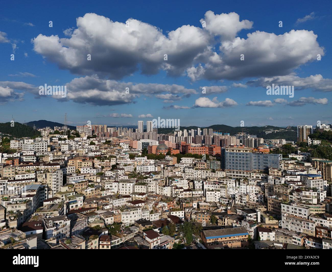 GUIYANG, CHINA - AUGUST 22, 2024 - Aerial photo shows densely packed ...