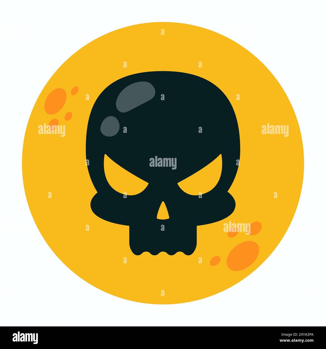 Evil moon. Halloween design. Vector illustration Stock Vector Image ...