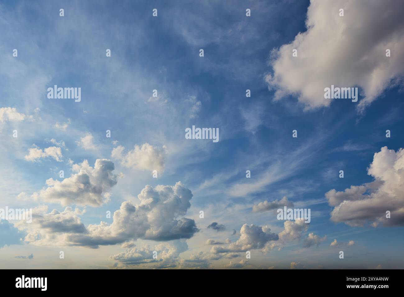 Panorama of daytime sky with clouds. sunset Sky background, daylight ...