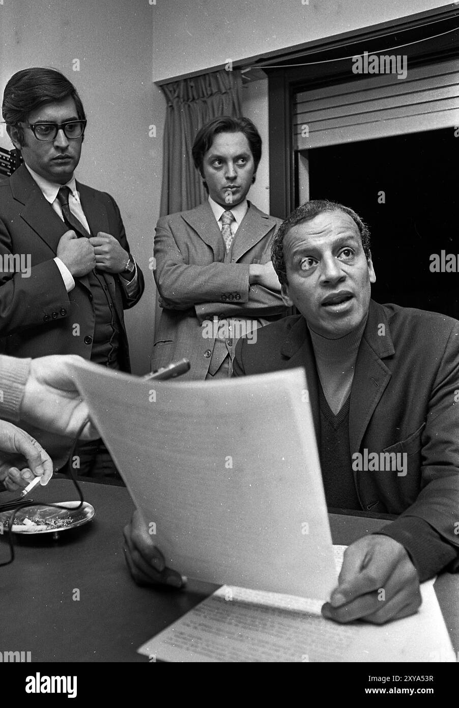 Peruvian radio talk show host, journalist and commentator Hugo Guerrero Martinheitz in Buenos ...