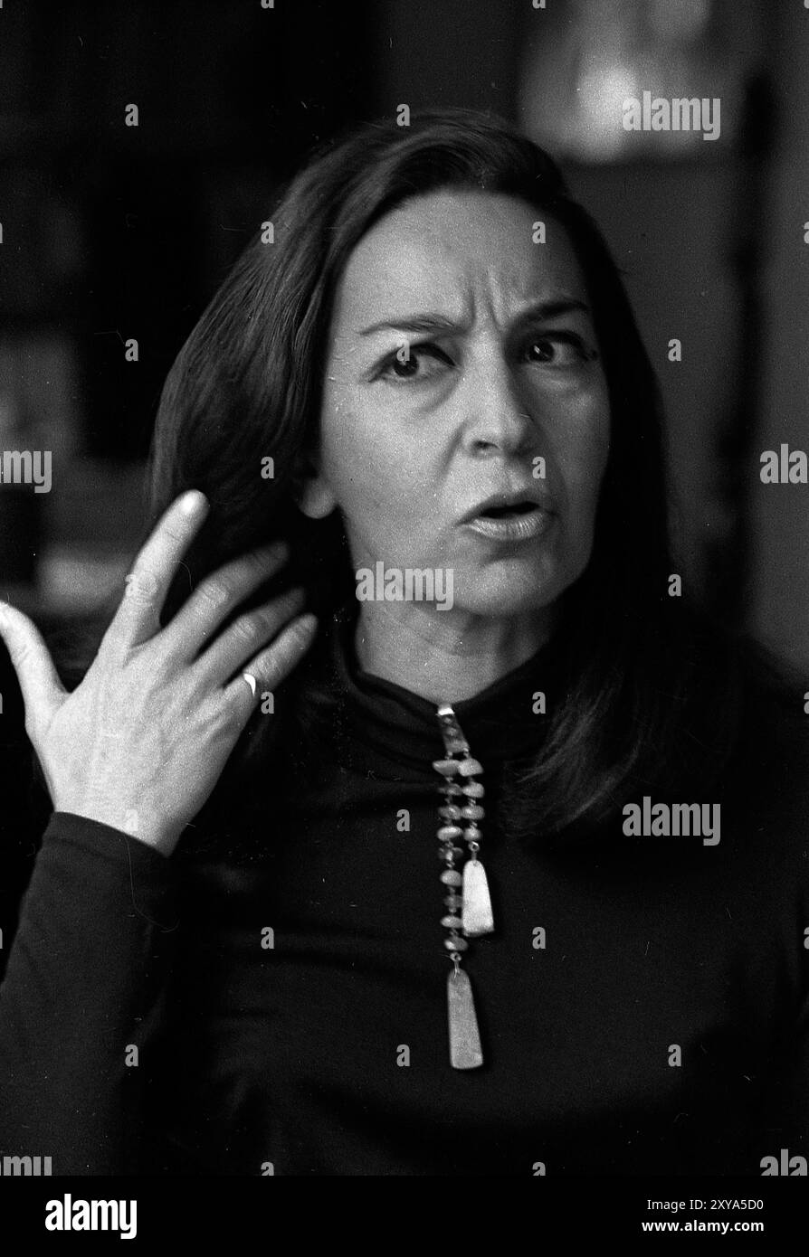 Argentine theater and film actress Inda Ledesma during an interview in ...