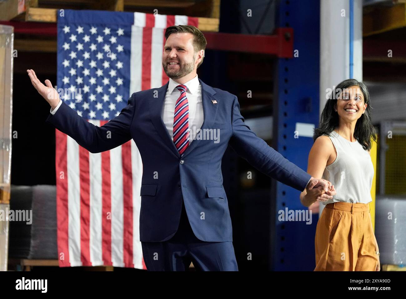 Republican vice presidential nominee Sen. JD Vance, R-Ohio, and his ...