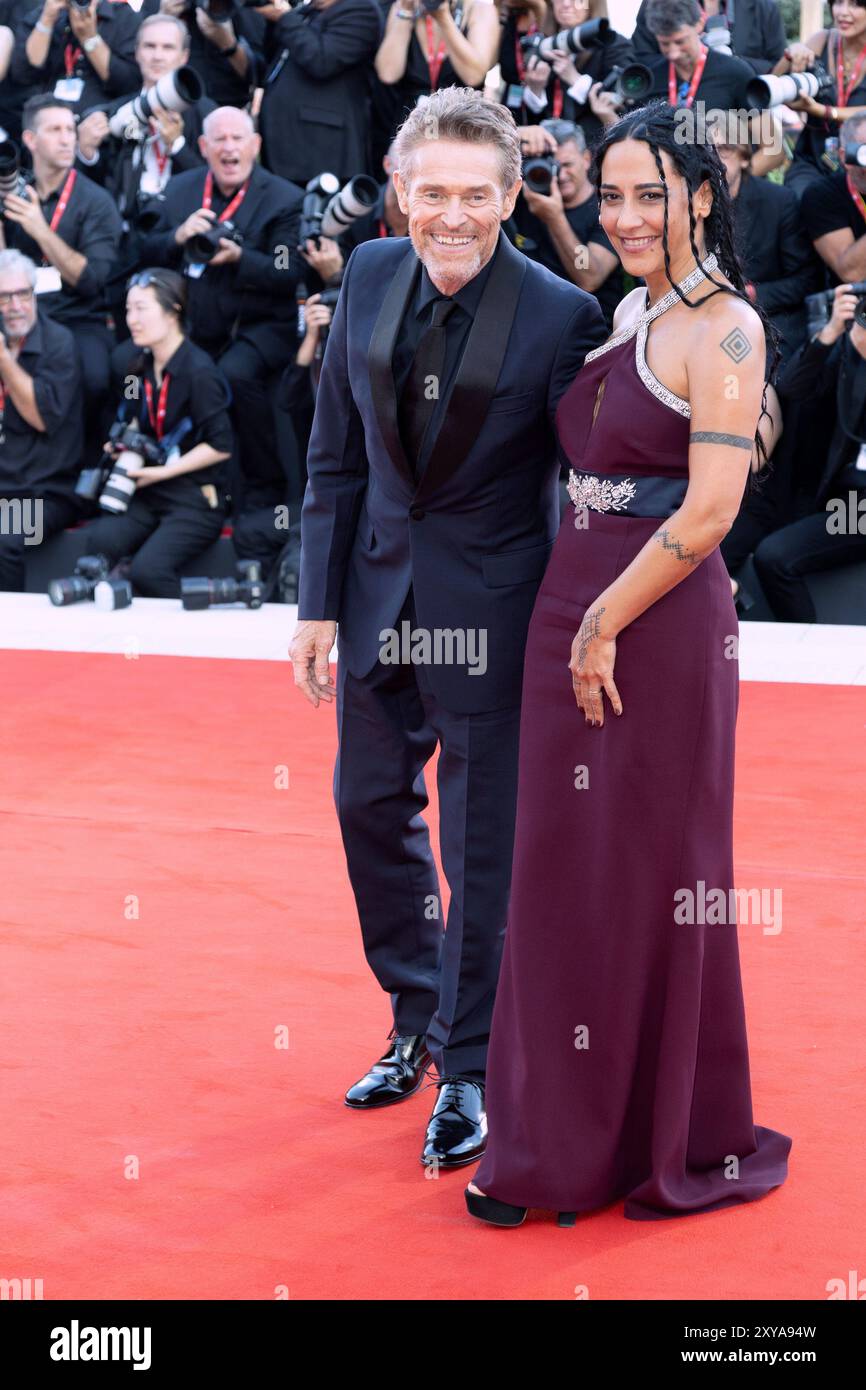 Venice, Italy. 28th Aug, 2024. VENICE, ITALY. August 28, 2024: Willem Dafoe & Giada Colagrande ...