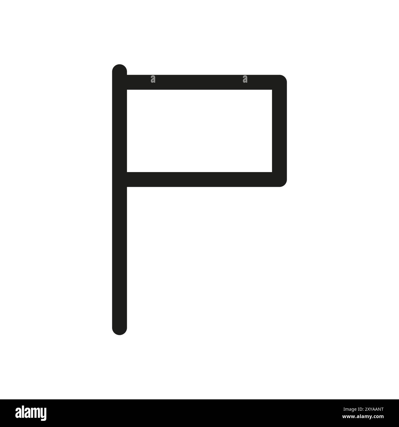 Flag icon. Simple black shape. Minimalist vector symbol. Flat design ...