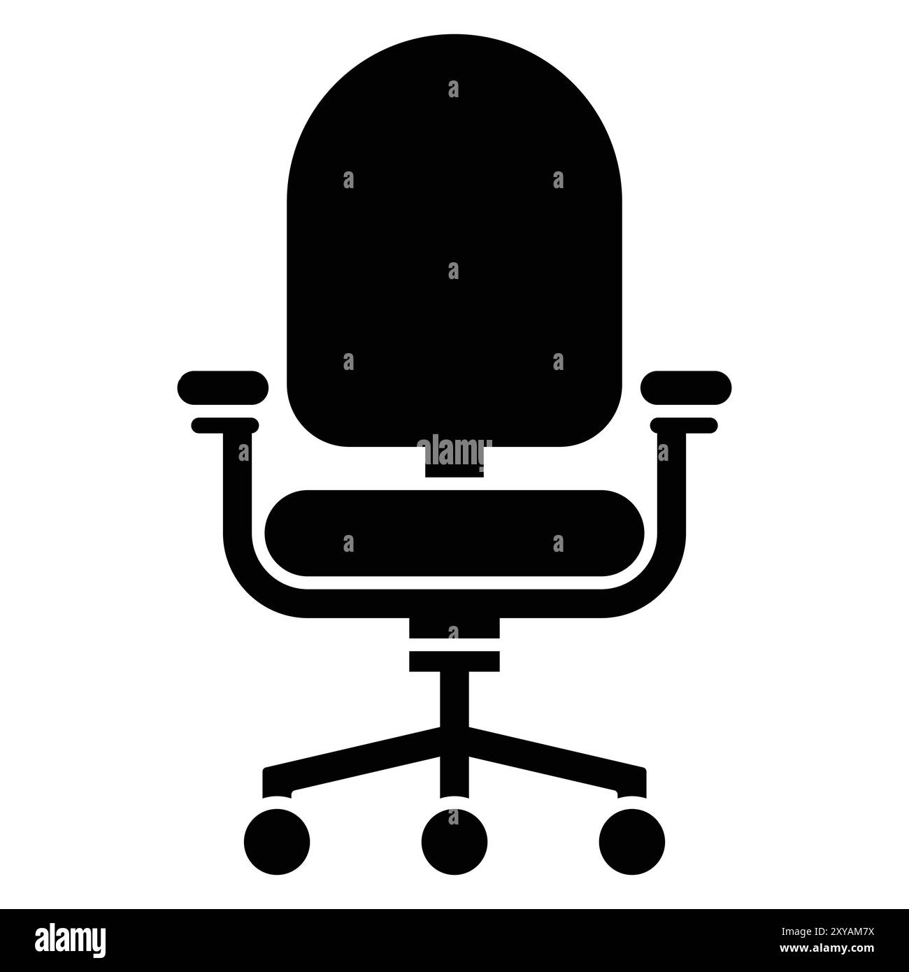 Modern Office chair vector icon. Workspace and Ergonomic Furniture ...