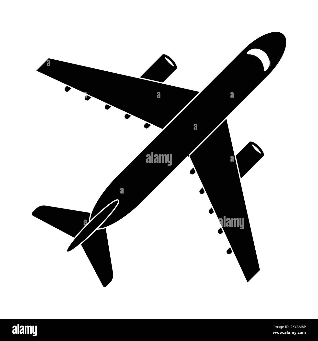 Airplane vector icon. Simple vector illustration of a plane. Aircraft ...