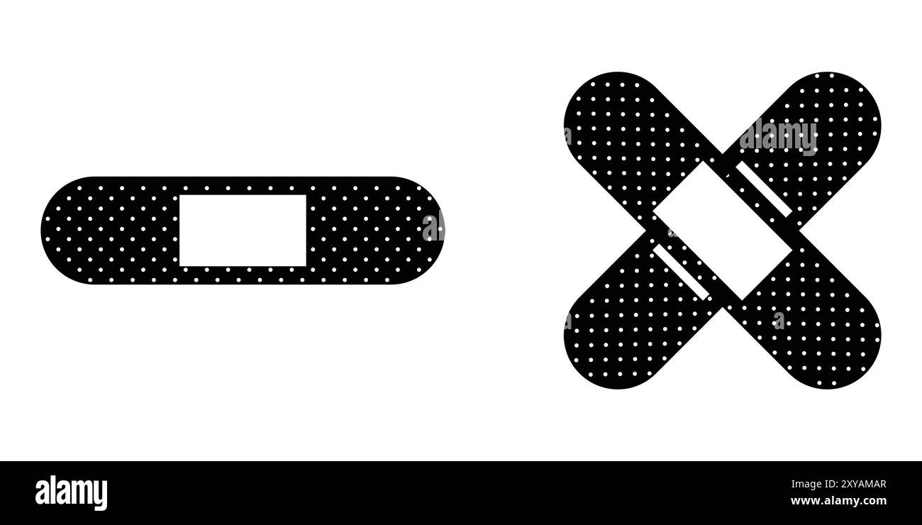 First aid plaster vector icon set. Medical patch. Illustration of ...