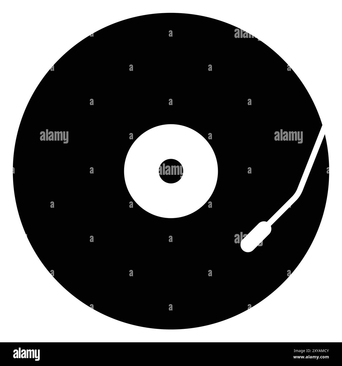 Classic Vinyl record vector icon. Music audio sign. Turntable icon ...