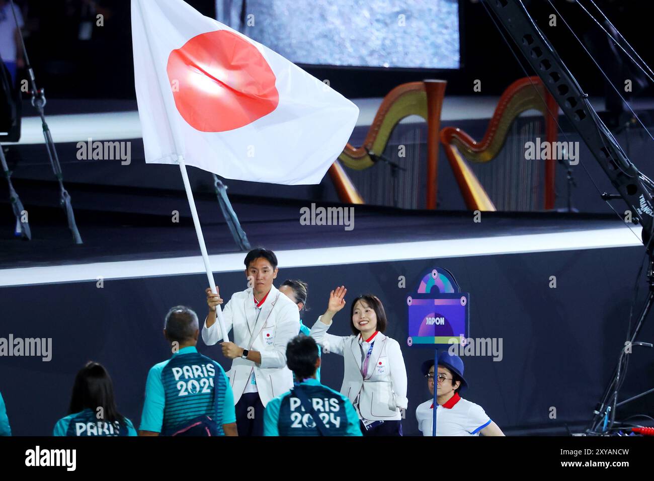 An Nishida & Daiki Ishiyama (JPN), AUGUST 28, 2024 : The Paris 2024 Paralympic Games Opening ...