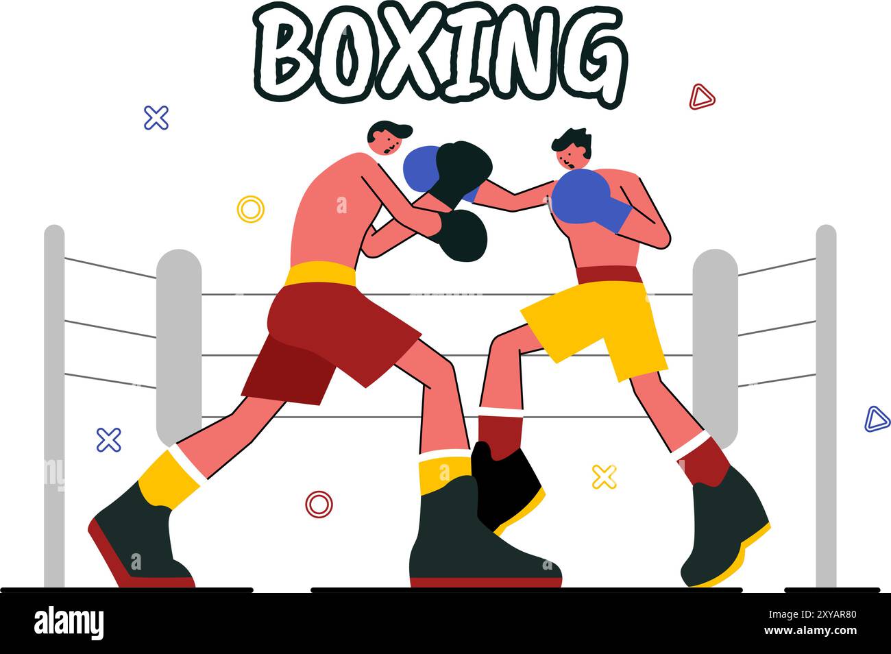 Boxing scenes Stock Vector Images - Alamy