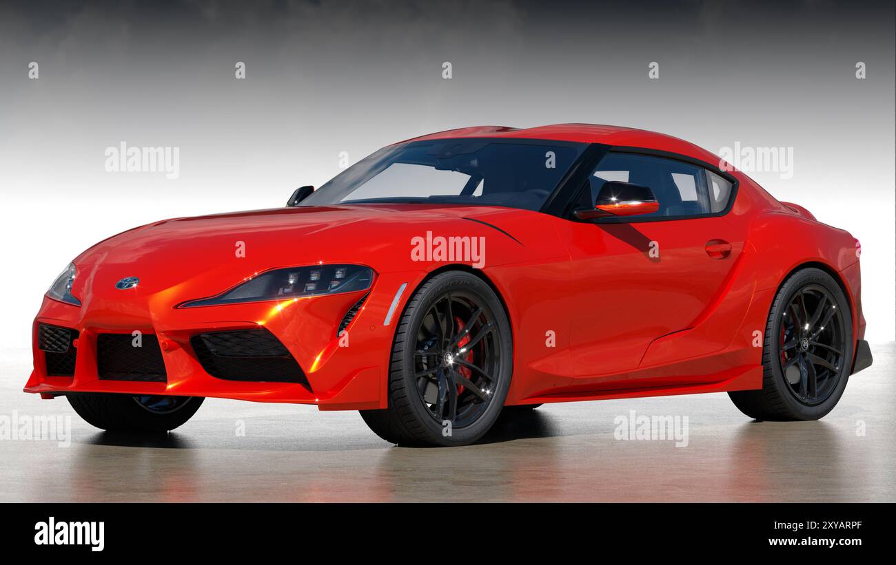 Toyota Supra in the photo studio Stock Photo - Alamy