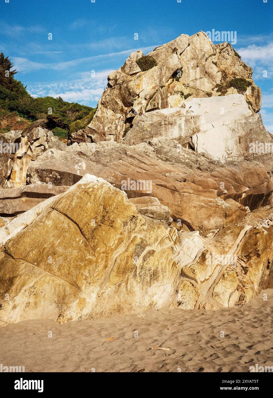 A dramatic rock outcropping at Harris Beach State Park in Brookings ...