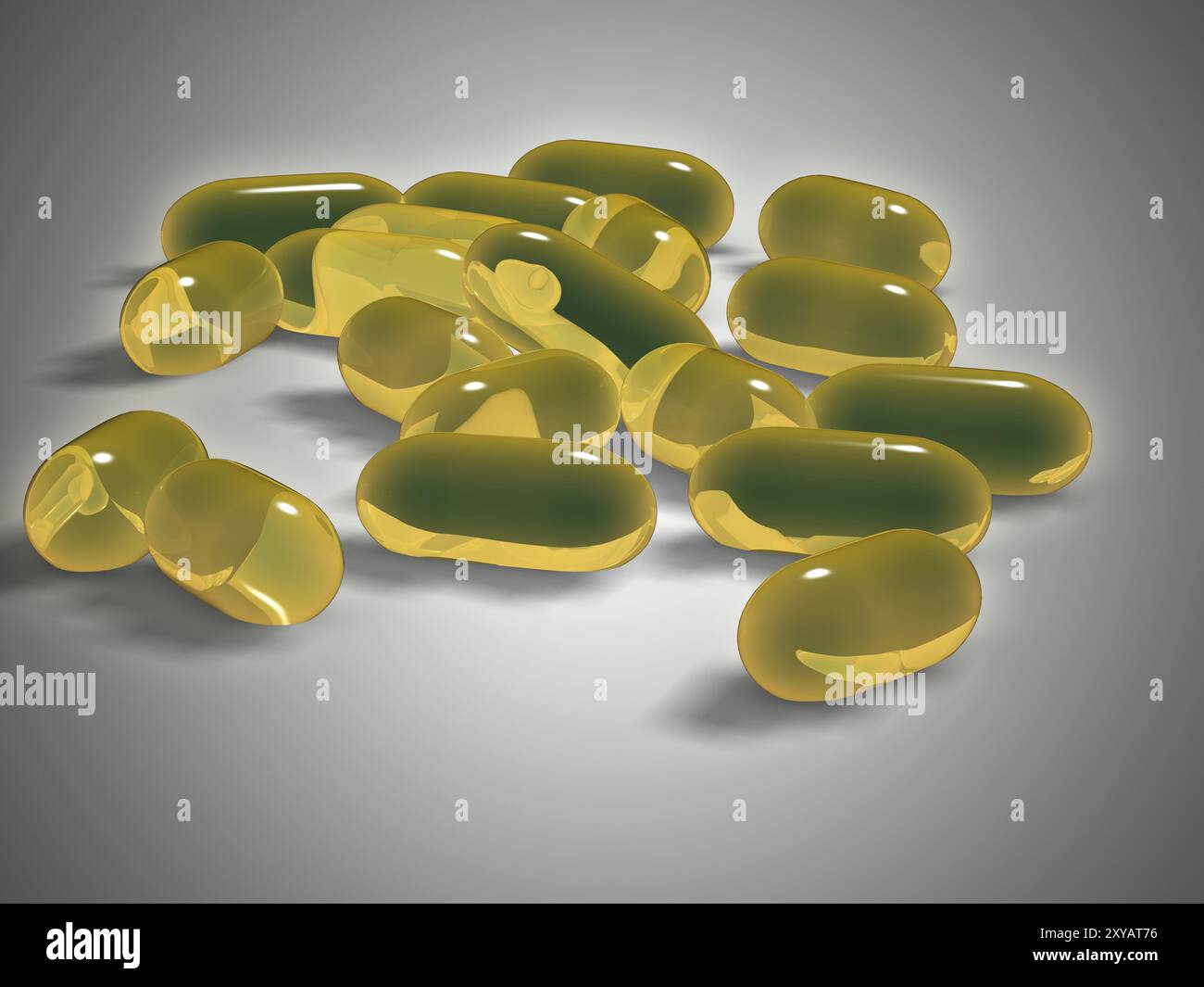 Liver oil capsule Stock Photo - Alamy
