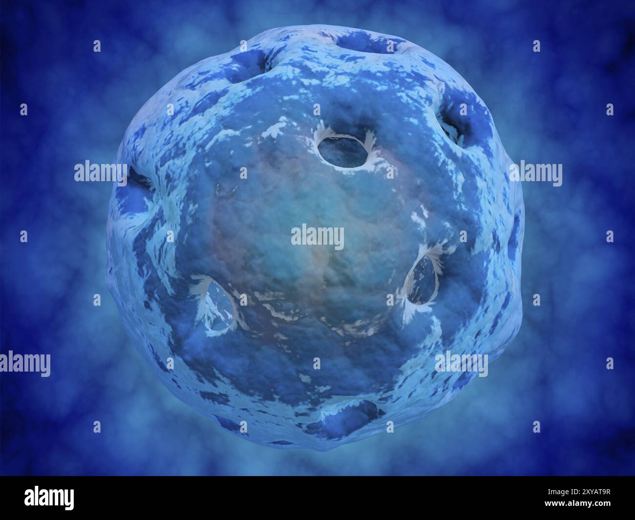 Conceptual image of cell nucleus. The cell nucleus acts like the brain ...