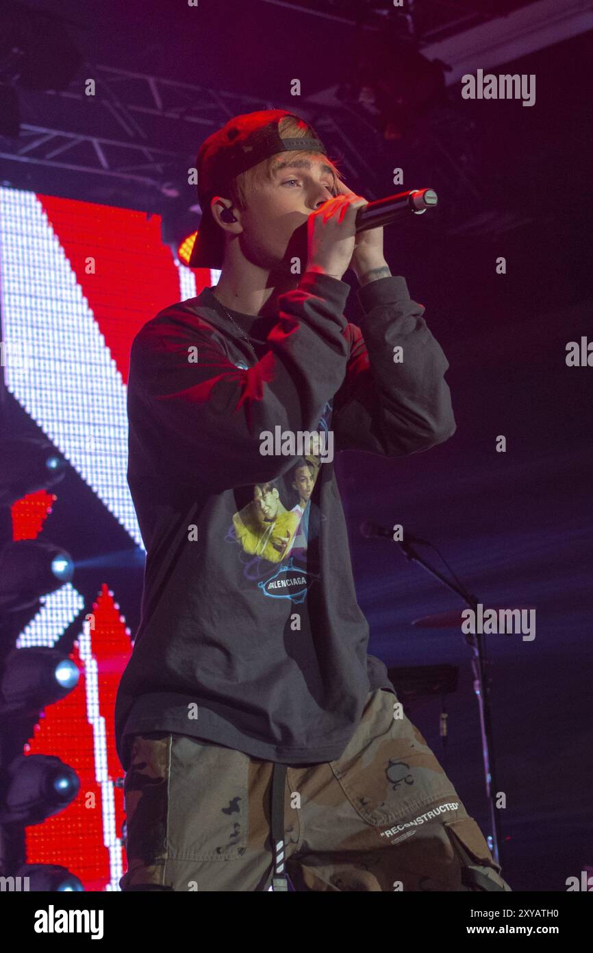 DORTMUND, Germany, December 1st 2018: Mike Singer (*2000, German singer ...