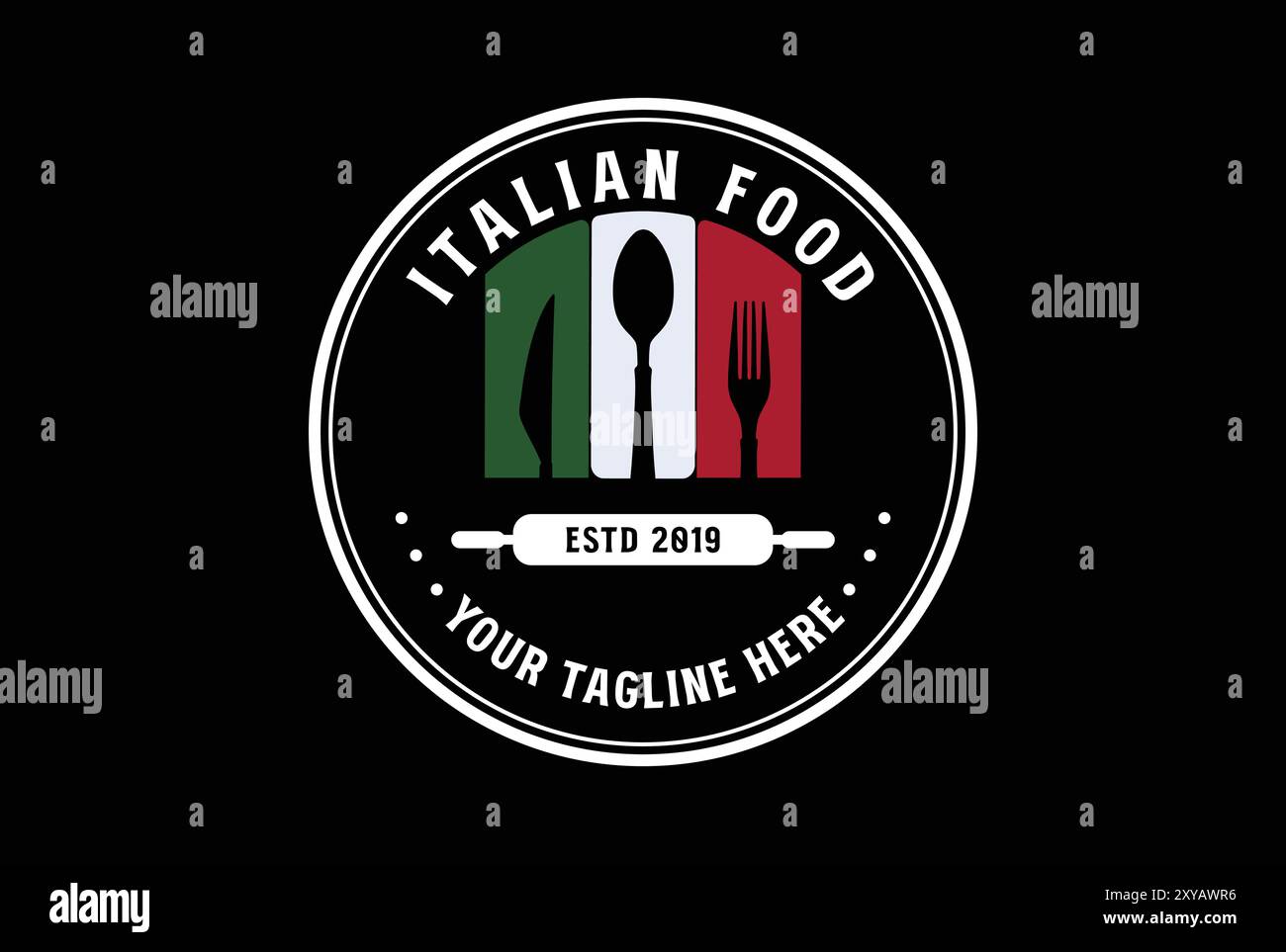 Italian Restaurant With Italian Flag Logo Enzo's Italian Restaurant