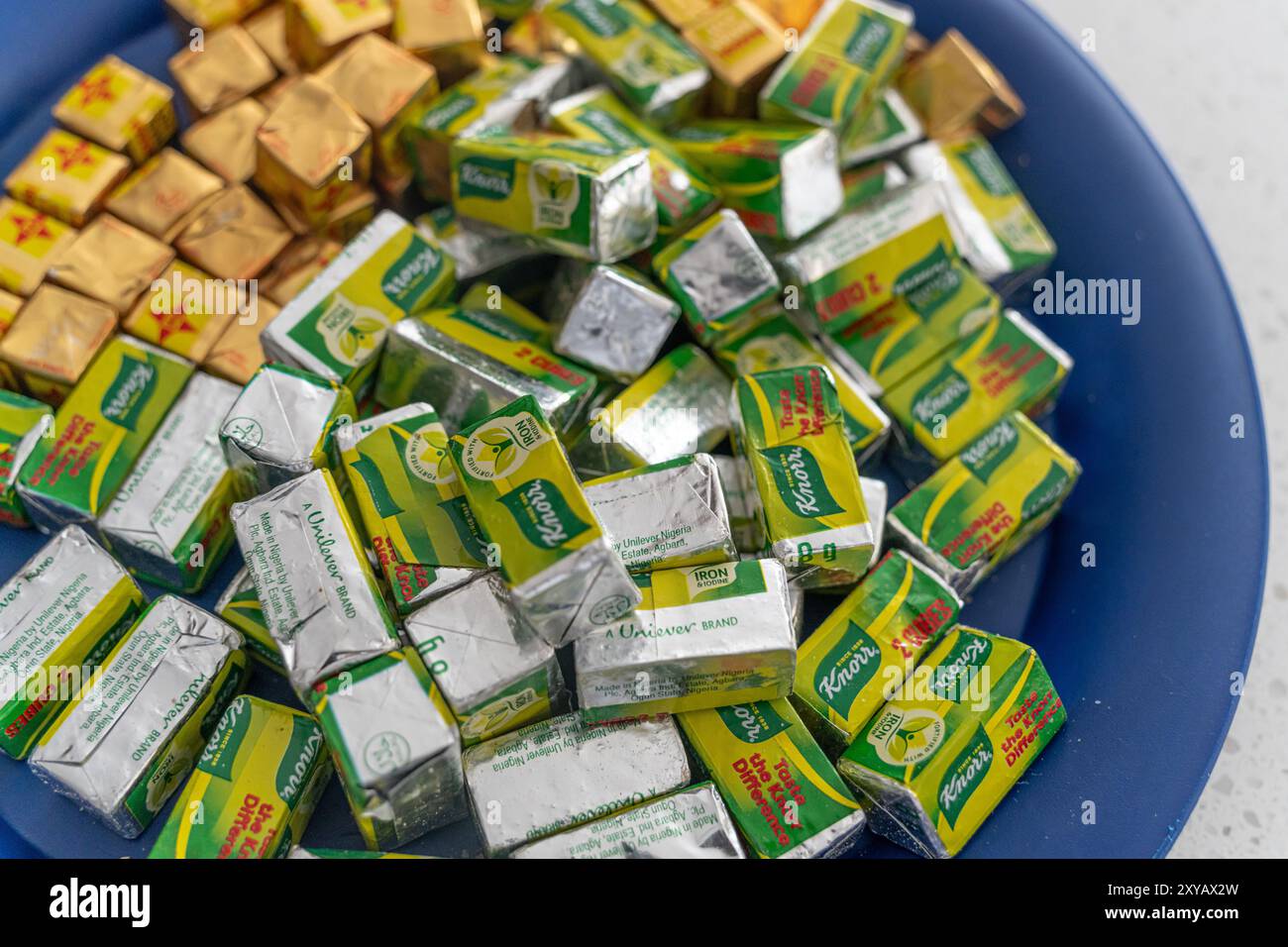 August 11 2024 - Calgary alberta Canada - Pile of Maggi and Knorr ...