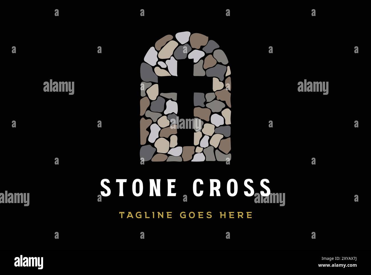 Vintage Old Jesus Christian Catholic Cross Rock Stone for Church Chapel ...