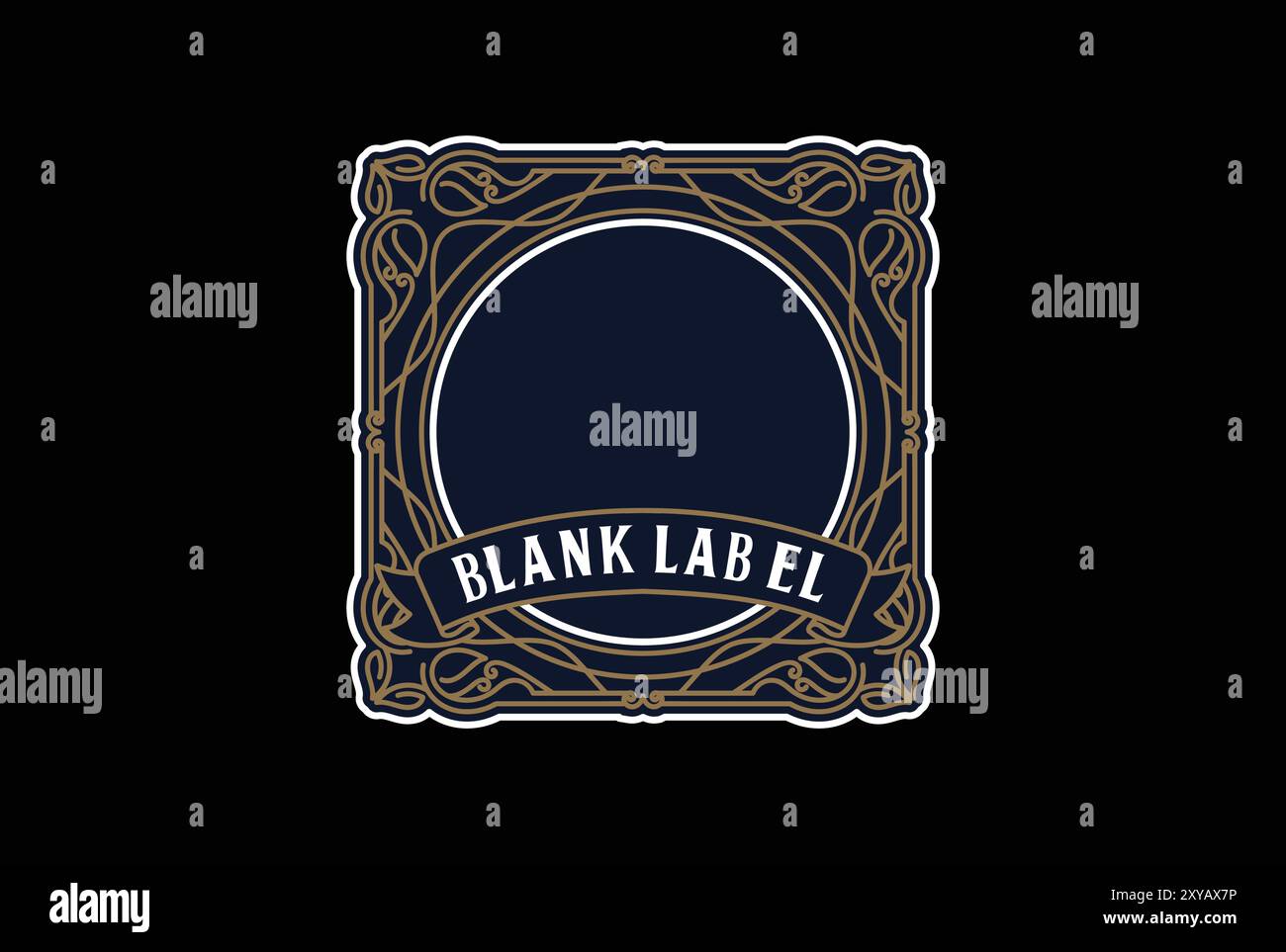 Blank square round badge Stock Vector Images - Alamy