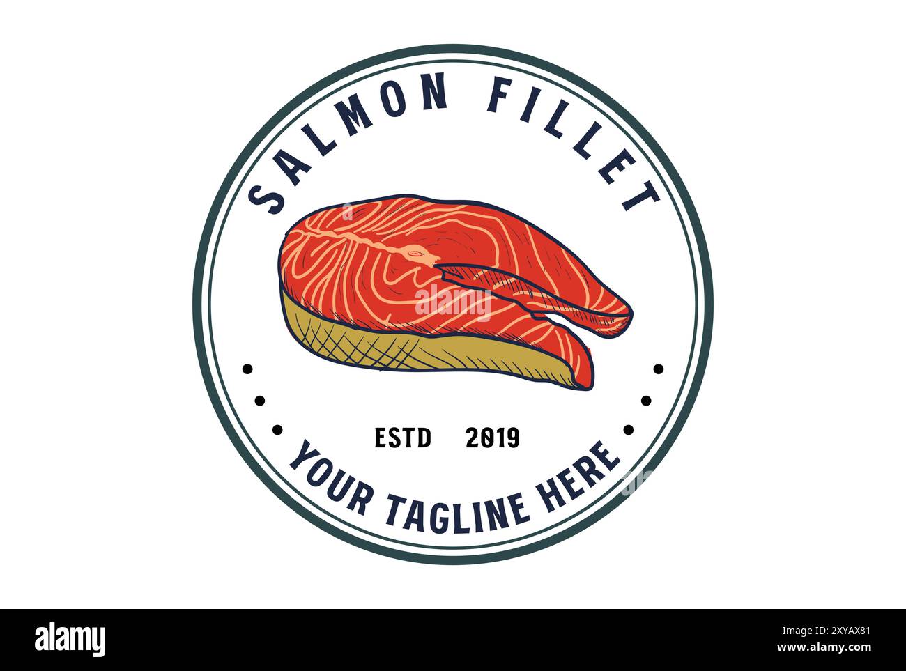 Sliced tuna fillet Stock Vector Images - Alamy